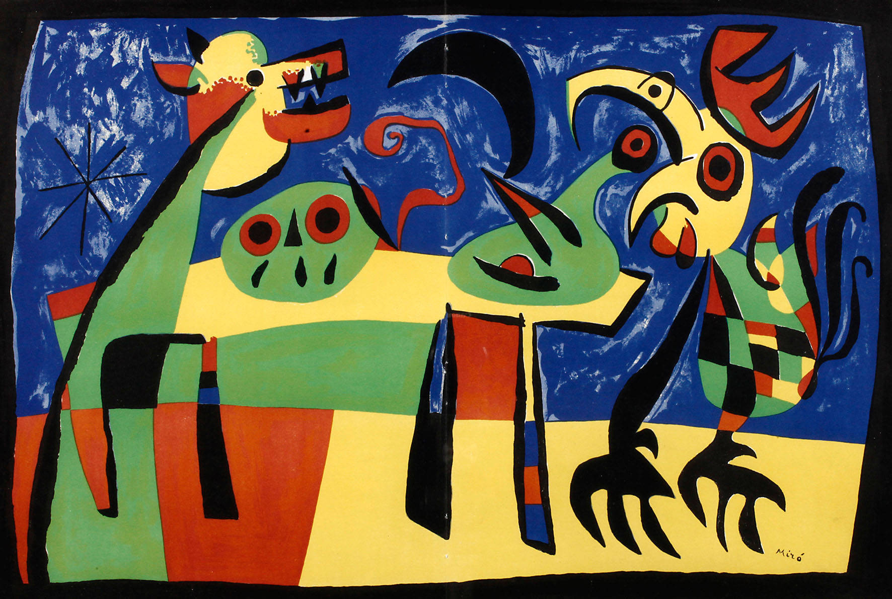 Joan Miro, Der Hund bellt den Mond an - auctions & price archive